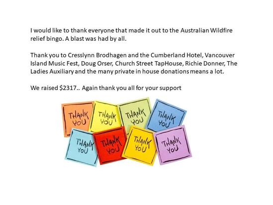 Menu at Comox Legion Branch 160, Comox