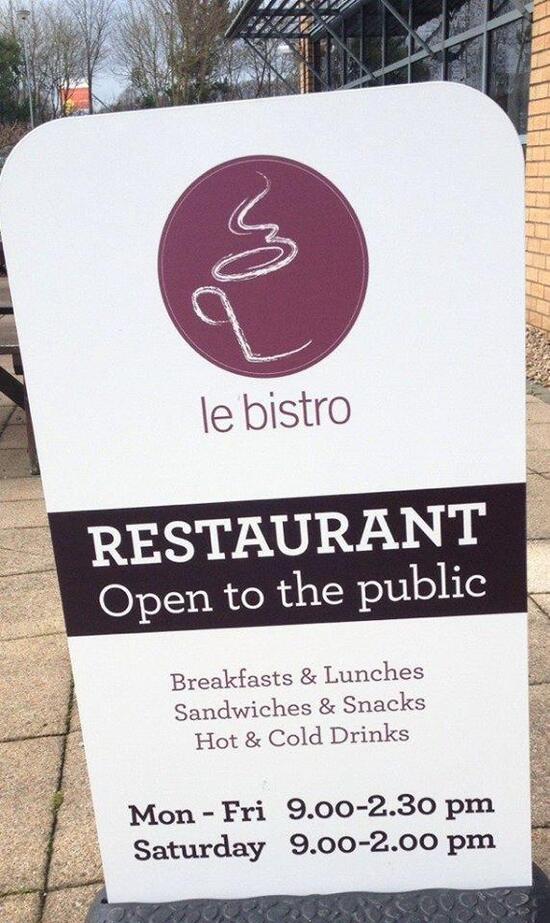 Menu at Le Bistro restaurant, Oakham