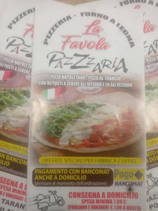 Menu da Pizzeria La Favola, Pogliano Milanese