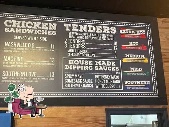 Menu at Beaky's Hot Chicken restaurant, Baytown