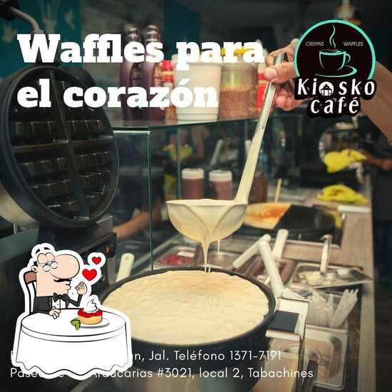Menu at Kiosco café, Tesistán