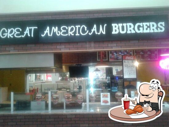 Menu at Great American Burger restaurant, Alexandria