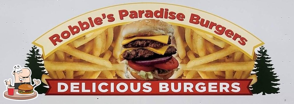 Menu at Robbie's Paradise Burgers restaurant, Paradise