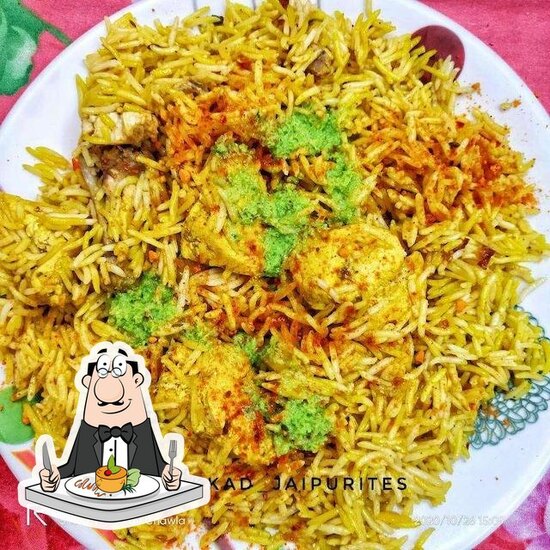Menu at Firoz hotel chicken biryani counter, Jaipur