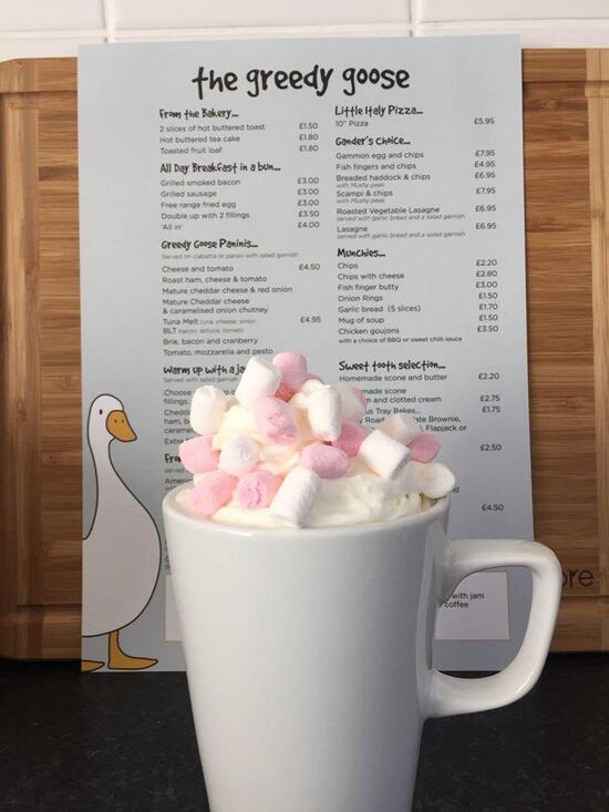 Menu at Greedy Goose at Blackpool Wake Park restaurant, Weeton-with-Preese