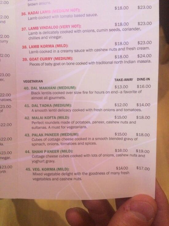 Menu at Anghiti Indian Cuisine restaurant, Padbury