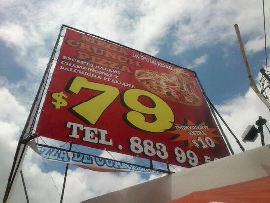Menu at Mega Pizzas pizzeria, Cancún