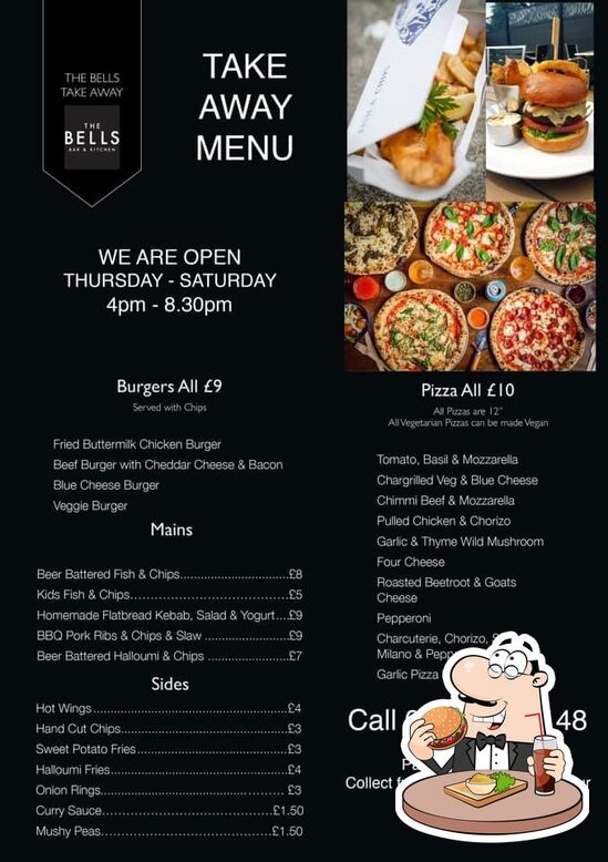Menu at The Bells Bar & Kitchen, Barnsley