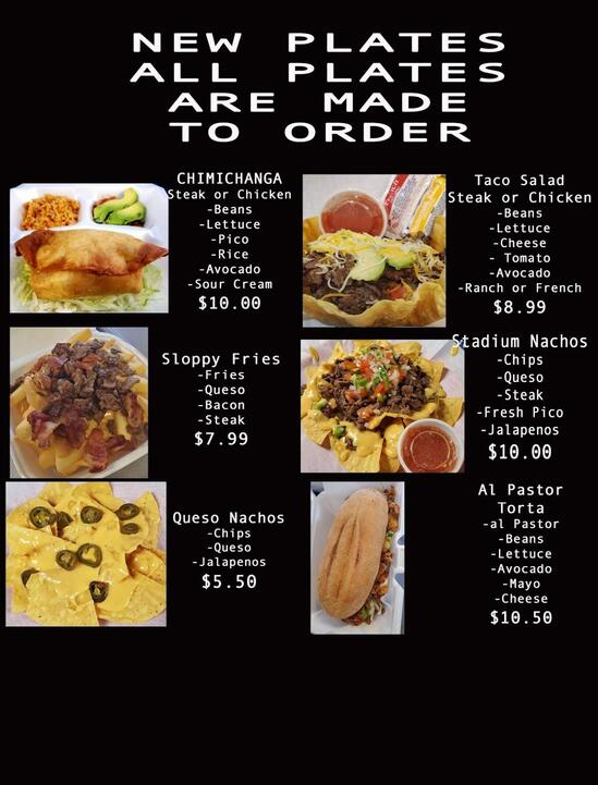 Menu at Sabores Restaurant, Snyder