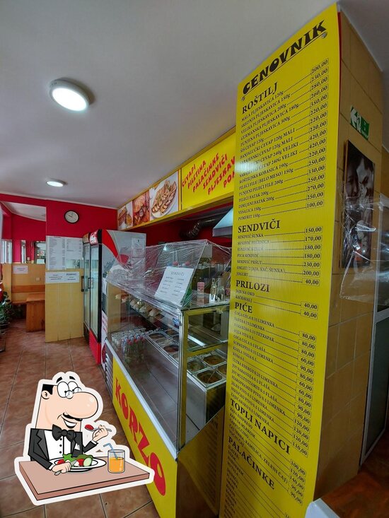 Menu at Fast food Korzo, Belgrade