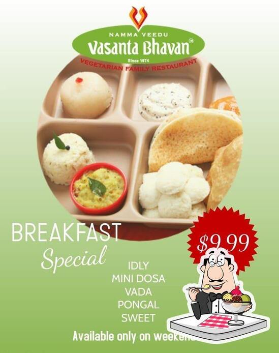 Menu at Namma Veedu Vasanta Bhavan restaurant, Austin