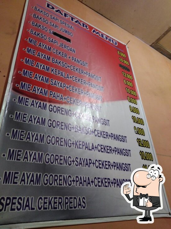 Menu at Bakso Sapi & Mie Ayam Merdeka restaurant, Semarang