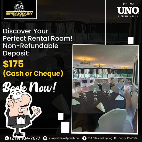 Speakeasy at the Spa- Pizzeria Uno, Porter - Restaurant menu, prices ...