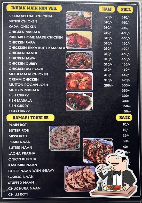 Menu at Sikkim Restaurant, Baddi