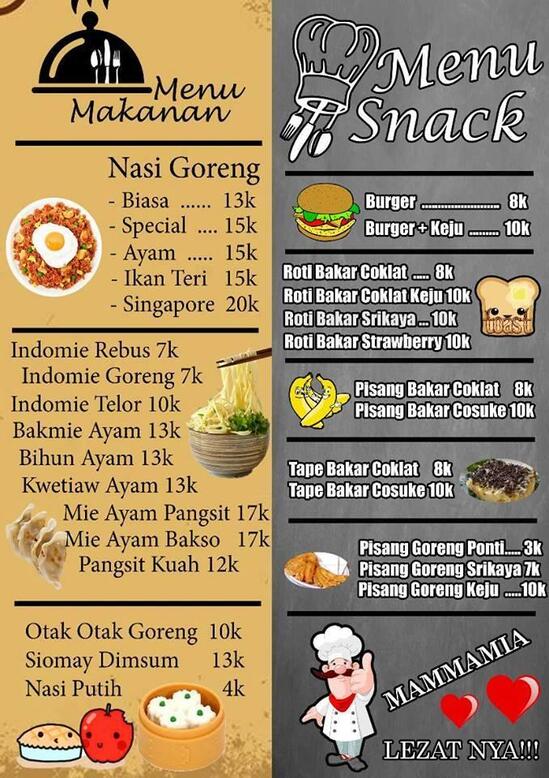 Menu at Roti Bakar Sofi Citra Indah cafe, Jonggol