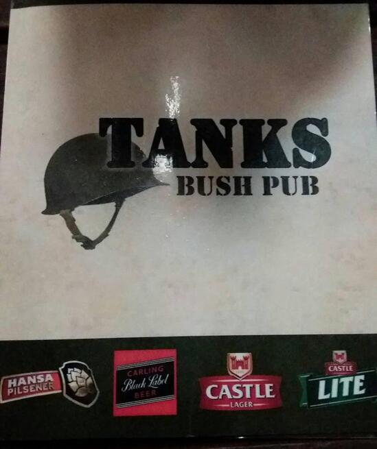 Menu at Tanks Bush Pub, Hazyview, R536