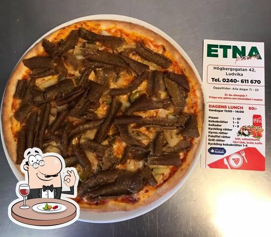 Menu at Pizzeria Etna, Ludvika