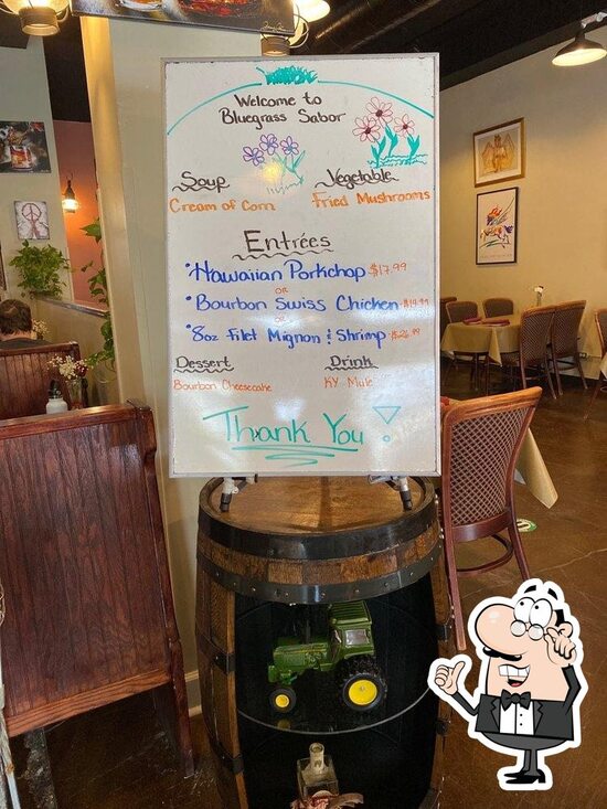 Menu at Bluegrass Sabor restaurant, Lawrenceburg