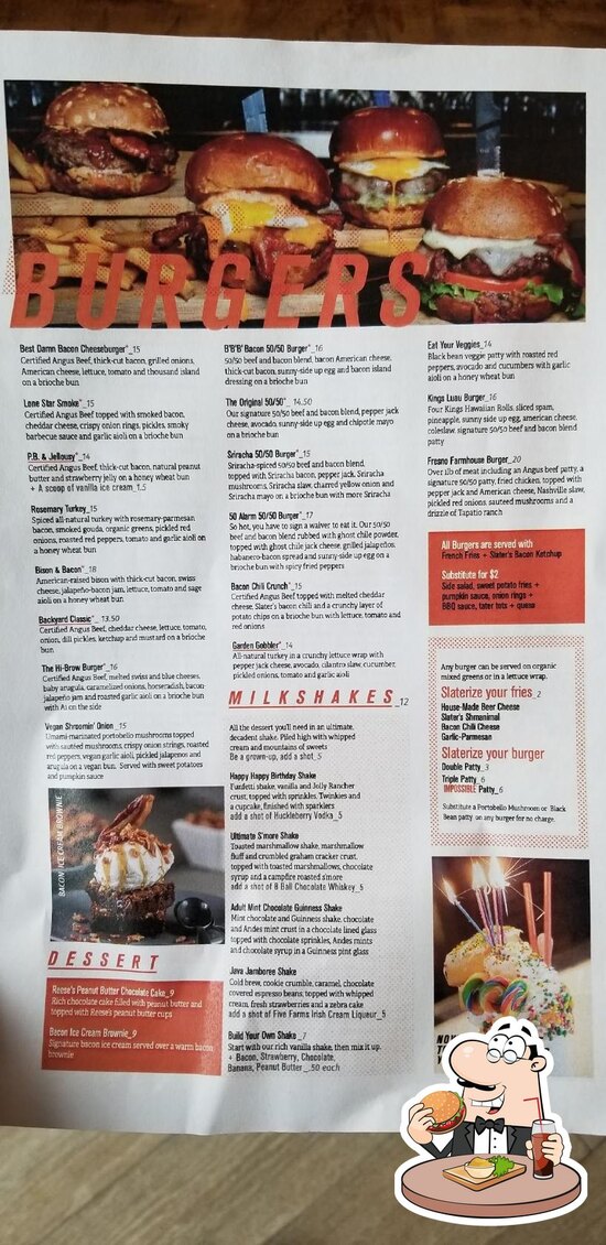 Slater's 5050 in Fresno - Restaurant menu and reviews