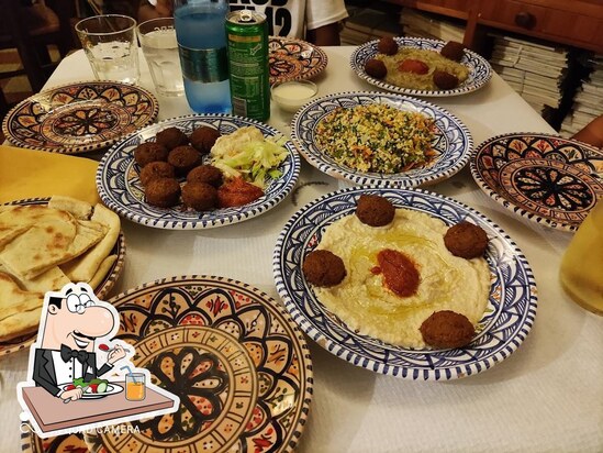 Menu at Al Quds restaurant, Palermo, Via Giuseppe Garibaldi