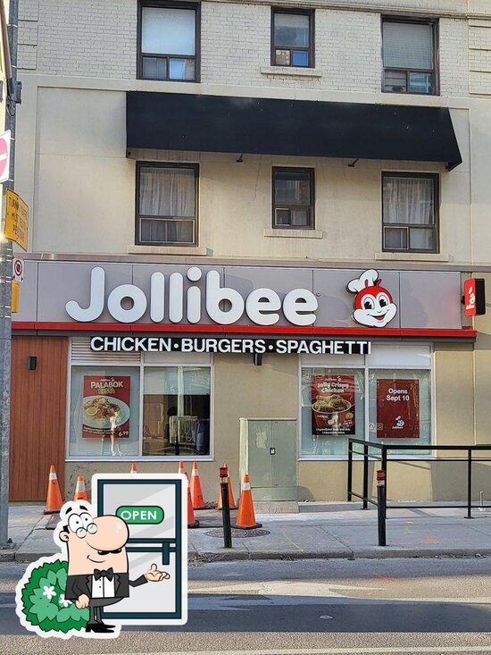 Menu at Jollibee fast food, Toronto, Yonge St