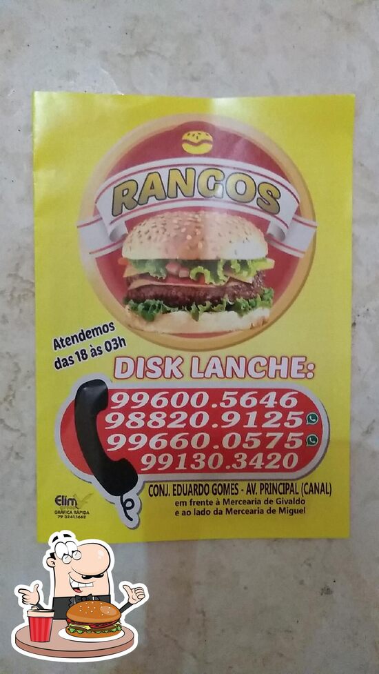 Menu at Rangos Lanche pub & bar, Aracaju