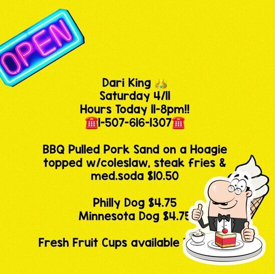 Dari King in Redwood Falls - Restaurant menu and reviews