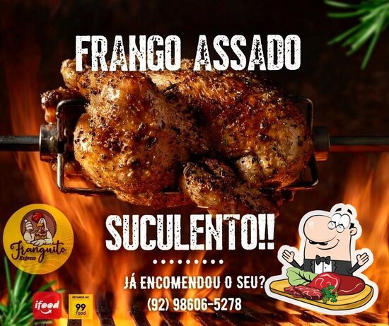 Menu at Franguito Express restaurant, Manaus