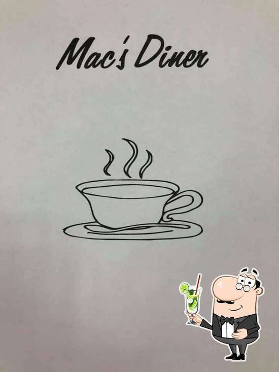 Menu at Mac's Diner restaurant, Witt