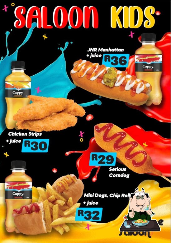 Menu au Fun Foods restaurant, Randburg