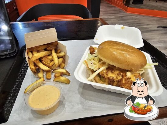 Menu at Zesty Burgers restaurant, Toronto