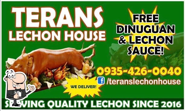 Menu at Terans Lechon House restaurant, General Trias