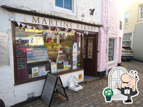 Menu at Martins Bakery, Mevagissey
