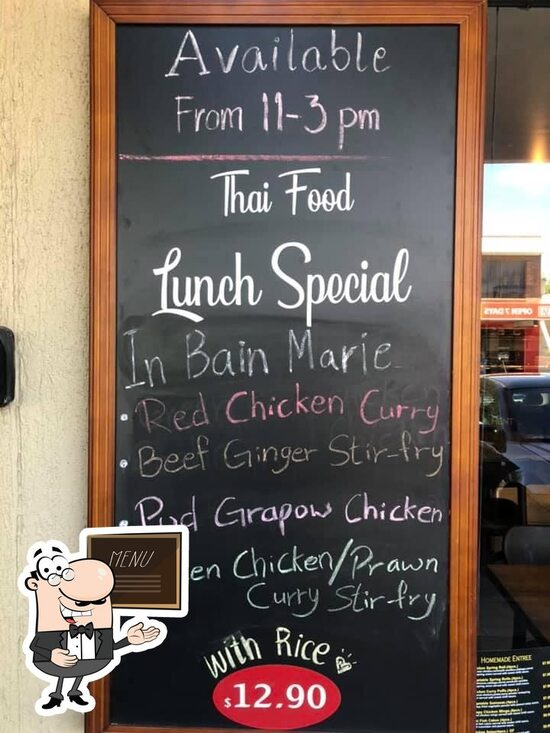 Menu at Kang Thai restaurant, Bendigo, 283 Lyttleton Terrace
