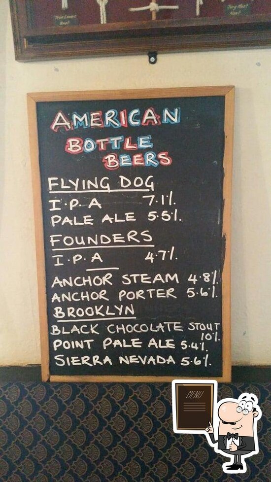 Menu at The Admiral Benbow pub & bar, Shrewsbury