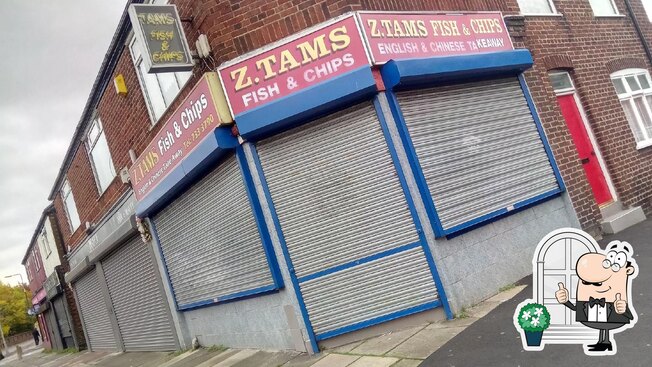 Menu at Z.Tams Fish & Chips restaurant, Liverpool
