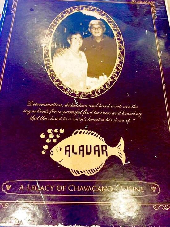 Menu at Alavar Seafood Restaurant, Zamboanga, 173 Don Alfaro St