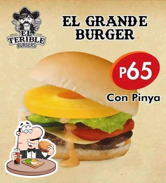 Carta del restaurante El Terible Burgers - Dulong Bayan, Quezon Branch ...