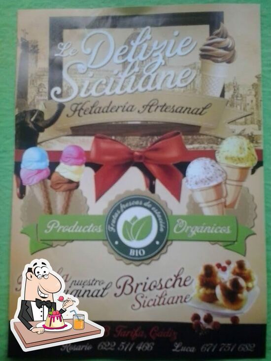 Menu at Le Delizie Siciliane restaurant, Tarifa