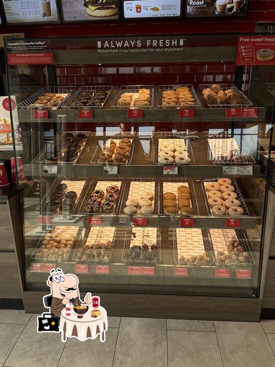 Menu at Tim Hortons restaurant, Newtownards