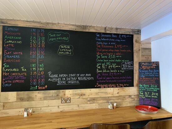 Menu at Taste cafe, Dromore