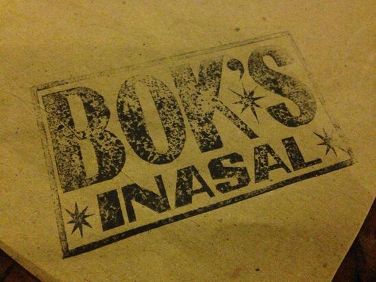 Menu at Bok's Inasal restaurant, Marilao