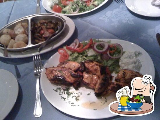 Menu at Parthenon restaurant, Heywood