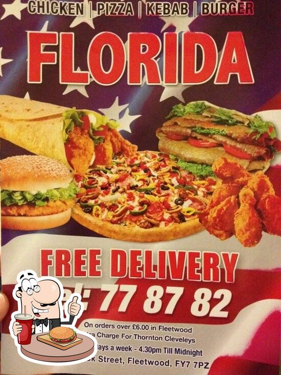 Menu at Florida chicken pizzeria, Fleetwood