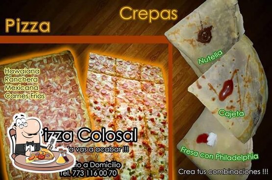 Menu at Pizzas Colosal pizzeria, Tlahuelilpan
