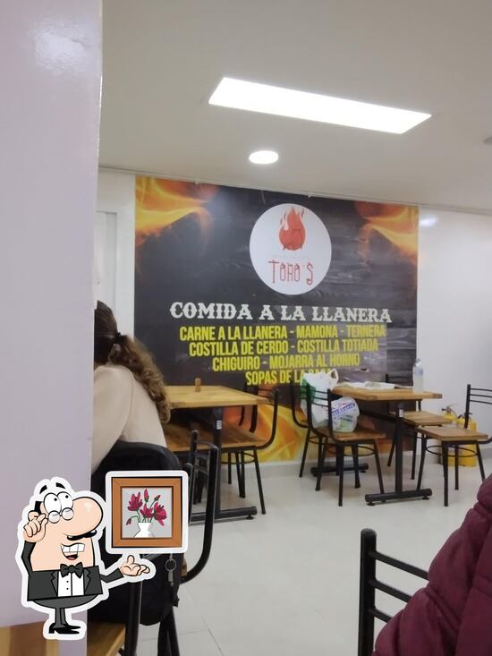 Menu at Toros restaurant, Bogotá