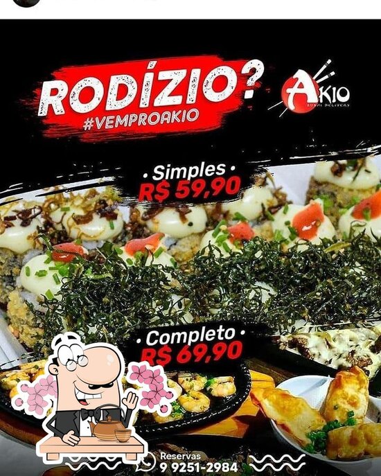 Menu em Akio Sushi bar, Franca
