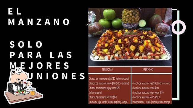Menu at El Manzano desserts, Mexicali
