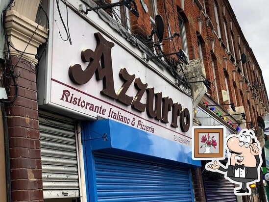 Menu at Azzurro restaurant, London, 255 Eltham High St