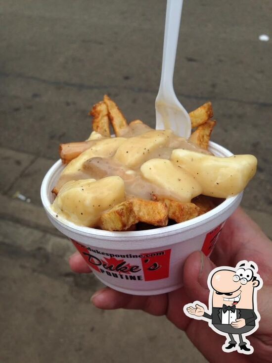Menu at Duke's Poutine restaurant, Saint Paul